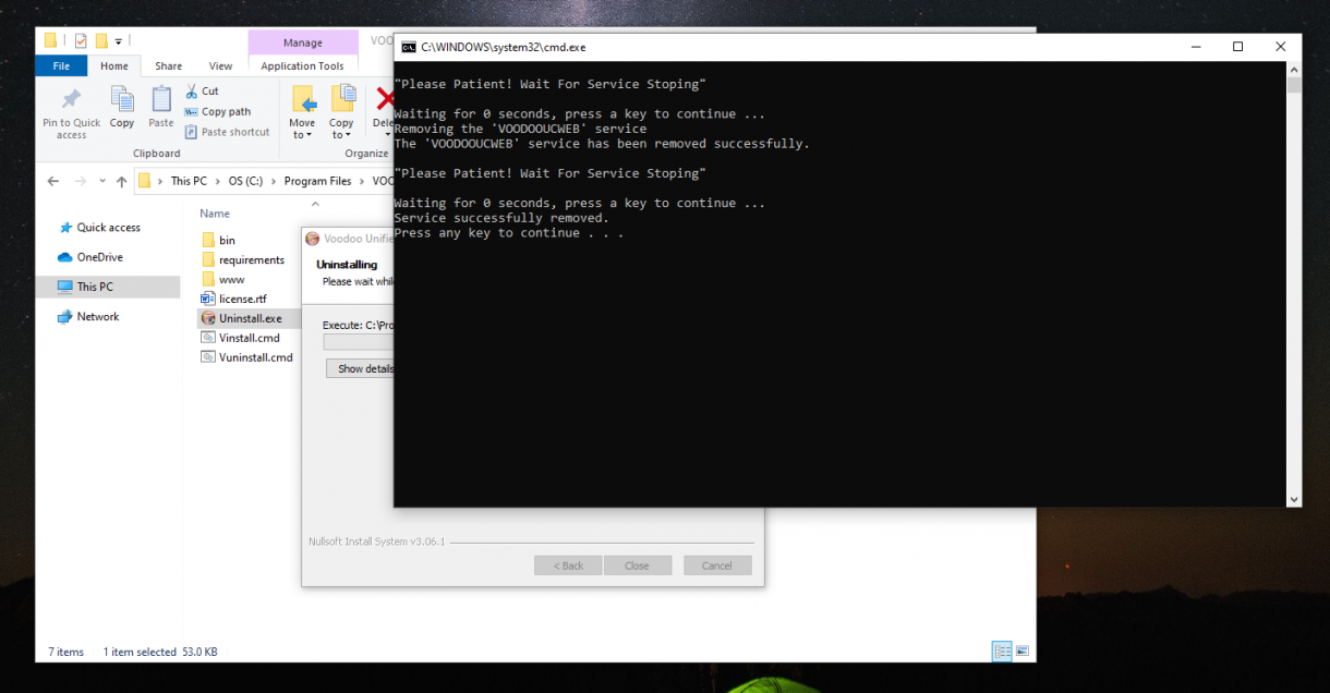 Unified Console Installation / Uninstallation